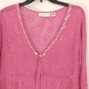 Lolette | Tops | Lolette Pink Duster | Poshmark
